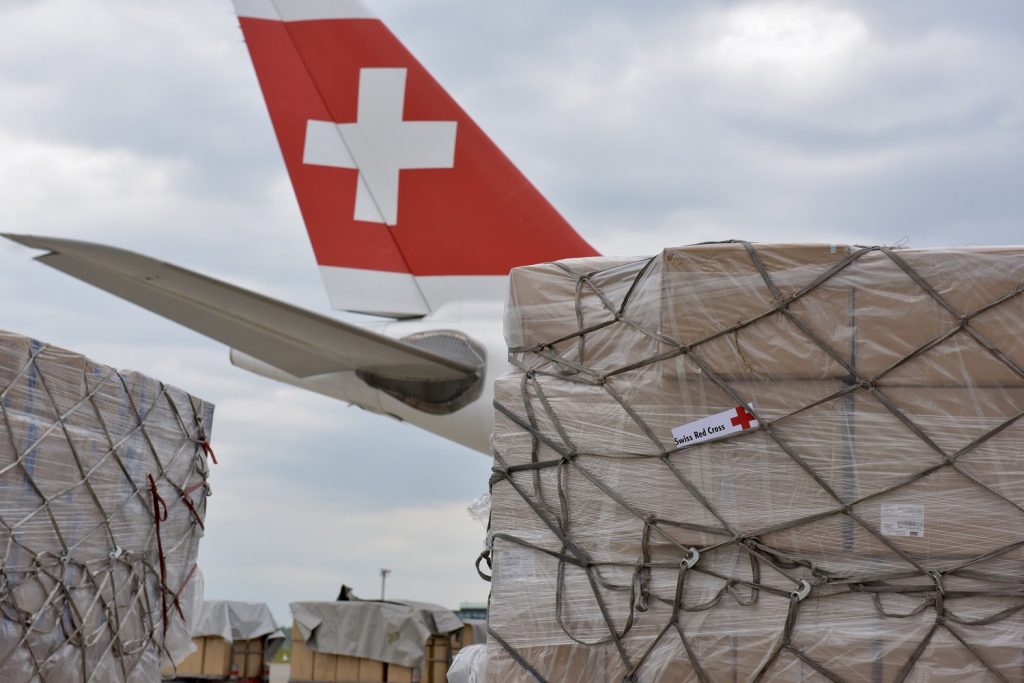 SWISS performs Cargo Flights for the Swiss Red Cross