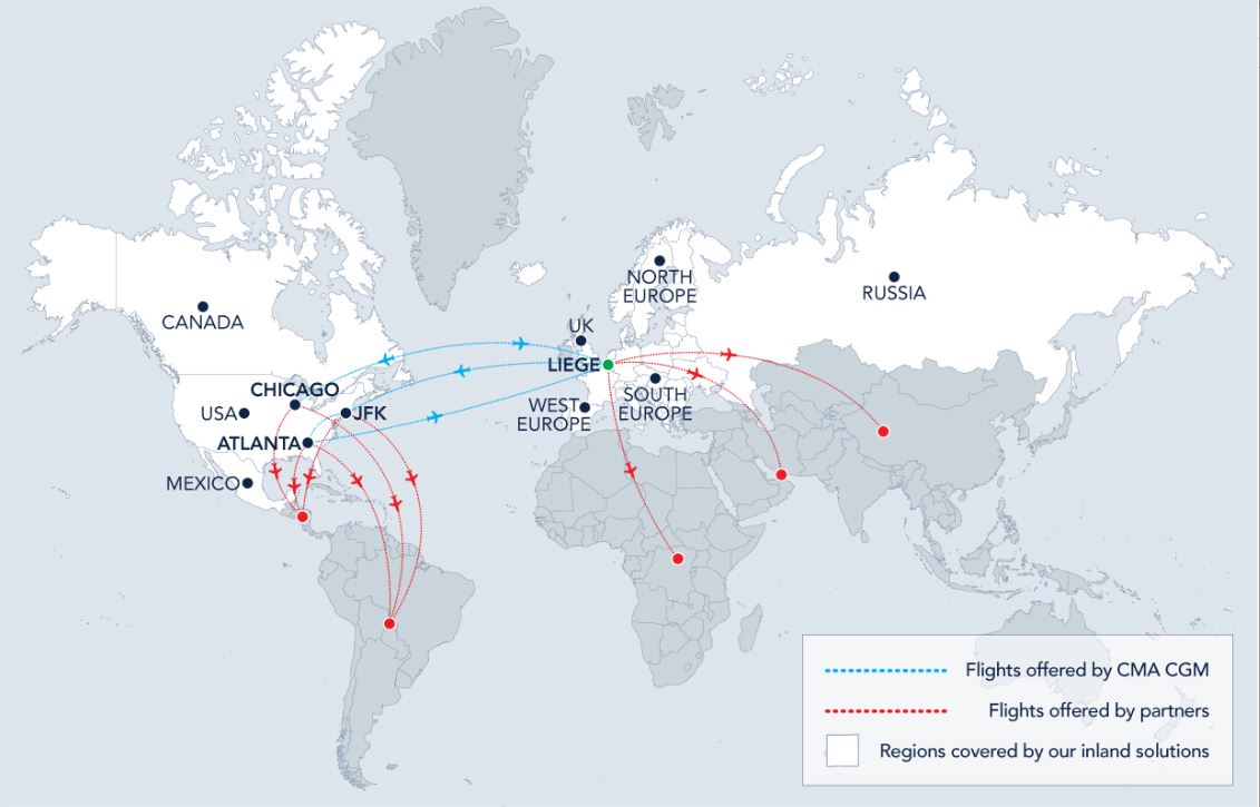 CMA CGM AIR CARGO opens two new destinations in the United States