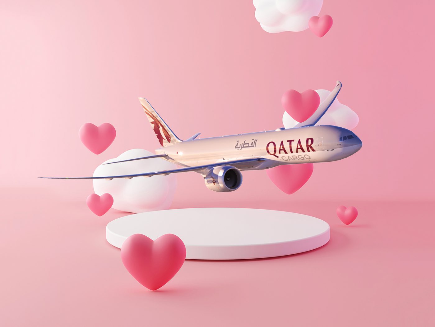 Qatar Airways Cargo said it with flowers on Valentine’s Day